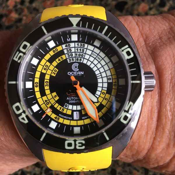 Reduced. Ocean Crawler Core Diver- Yellow Decompression Dial, with ...