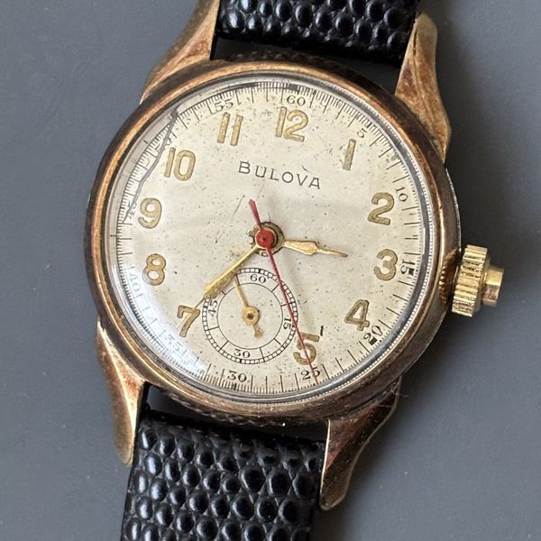 Bulova Rare & Scarce Model 10 AH â MONO-PUSHERâ Chronograph Wristwatch ...