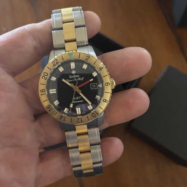 Zodiac Super Sea Wolf GMT Automatic ZO9406. NO RESERVE | WatchCharts ...