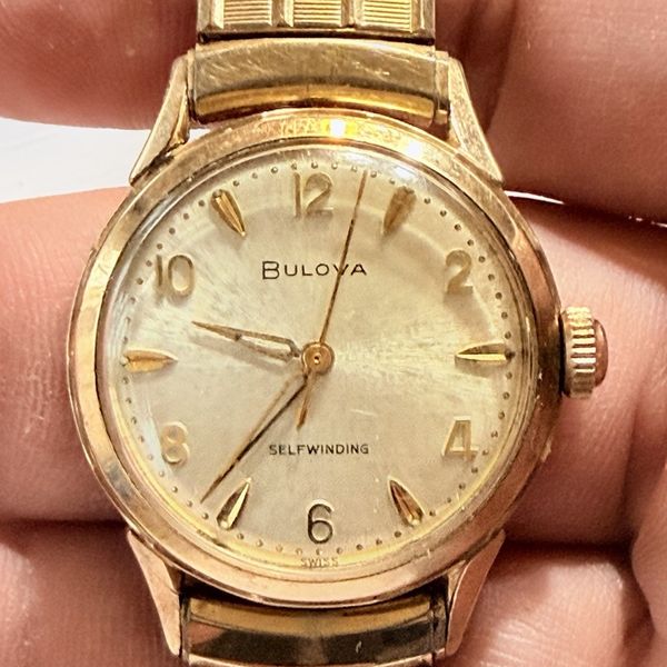 BULOVA Royal Clipper 11ACAC 10K RGP Bezel 17 Jewels Automatic Menâ s ...