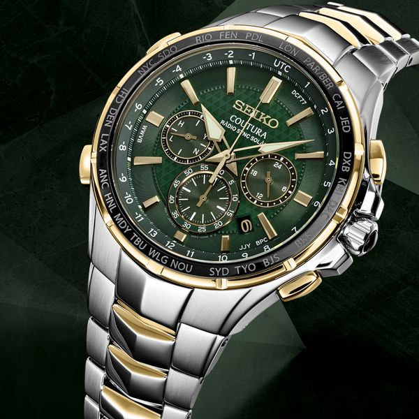 Seiko Coutura SSG022 Radio Sync Solar Chronograph 10 ATM 45.5mm Men's ...