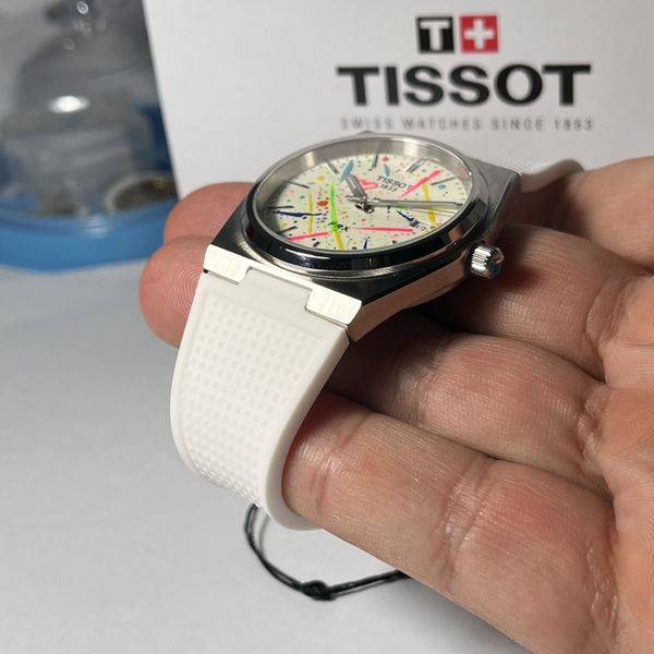 Tissot prx white custom dial 40mm pre owned with box | WatchCharts ...