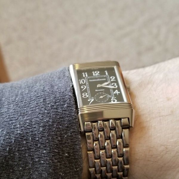 19mm Jaeger LeCoultre Reverso solid 18K White Gold Watch Bracelet ...