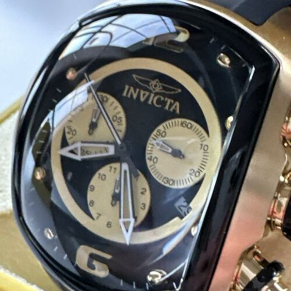 Invicta Lupah Chronograph Black Dial Men's Watch 10067 | WatchCharts ...