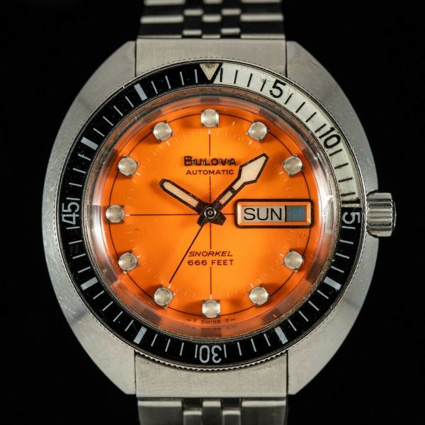 Original Vintage Bulova Devil Diver 666 Dive Watch - 1960s Automatic ...