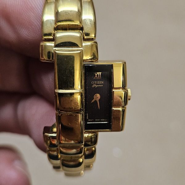 Citizen Hidden Face 5421-S61101 Watch Ladies Gold Tone Hidden Dial ...