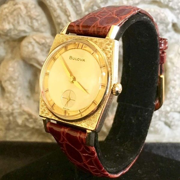 RARE 1966 MENS BULOVA "BANKER K" WIND WATCH ART DECO VINTAGE 11AL 17 ...