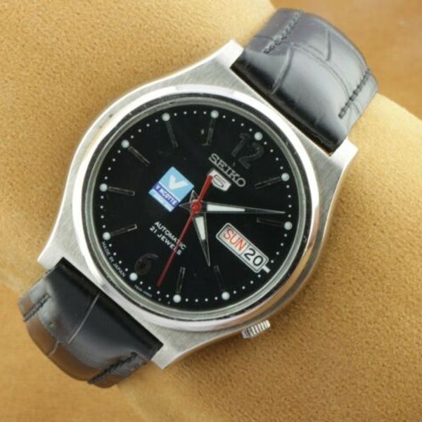 SEIKO 5 7S26B AUTOMATIC MEN'S JAPAN WORKING WRIST WATCH ..37MM E0433 ...