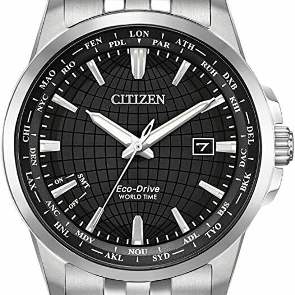 NEW Citizen World Time Eco-Drive Movement Black Dial Men's Watch BX1000 ...