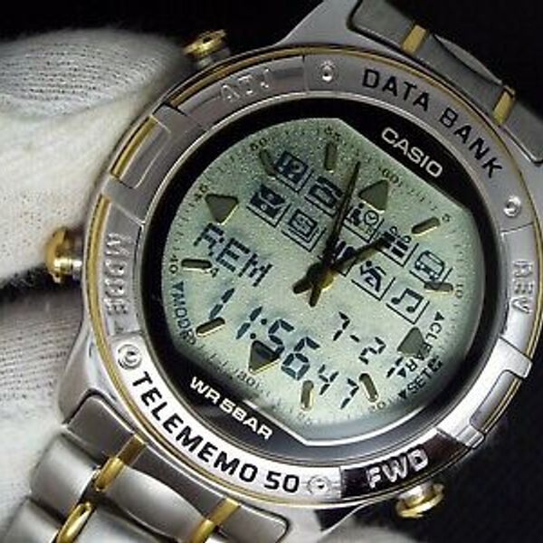 CASIO VINTAGE DIGITAL WATCH TELEMEMO 50 ABX-620 1353 FLOATING LCD ...
