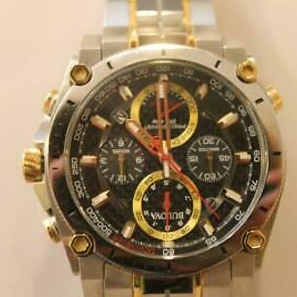 Bulova C977871 Chronograph Two-Tone Precisionist Men's Watch SS ...