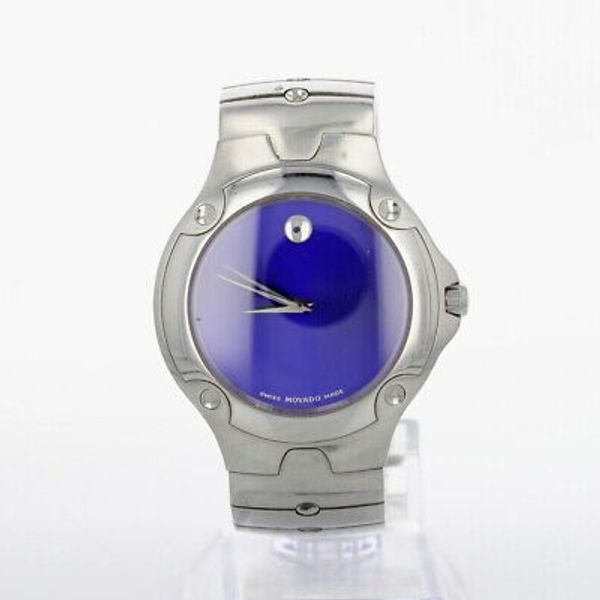 Movado SE Sports Edition 37mm Blue Dial Quartz Stainless Steel Men's ...