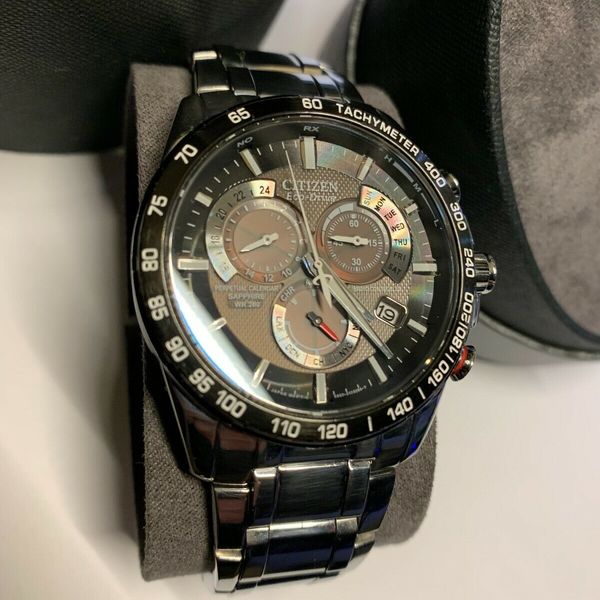 Mens Citizen Eco Drive E650-S075173 Perpetual Calendar Watch W/ Box ...