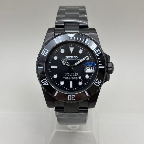 Seiko mod Stealth Submariner | WatchCharts Marketplace