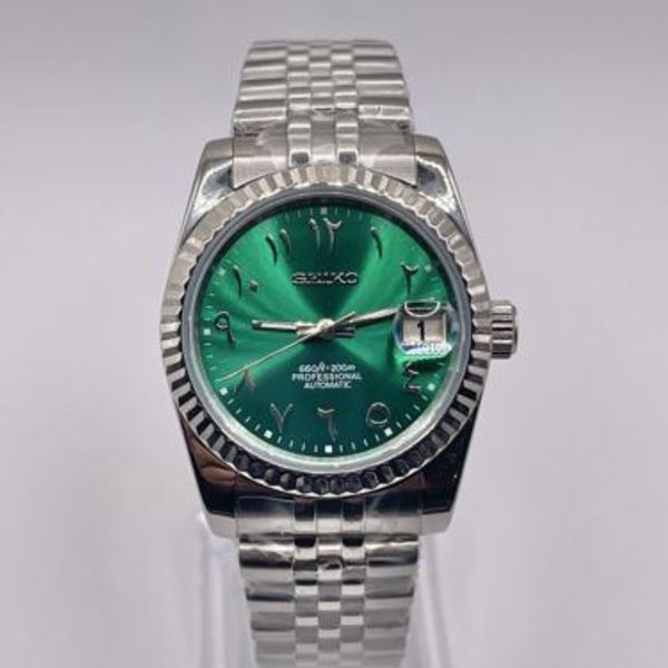 Seiko NH35 Datejust Arabic Dial Mod - New with free carrying case ...