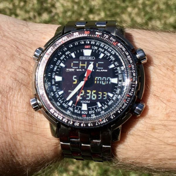 Seiko SNJ017 Mens Watch, E6B flight Computer | WatchCharts