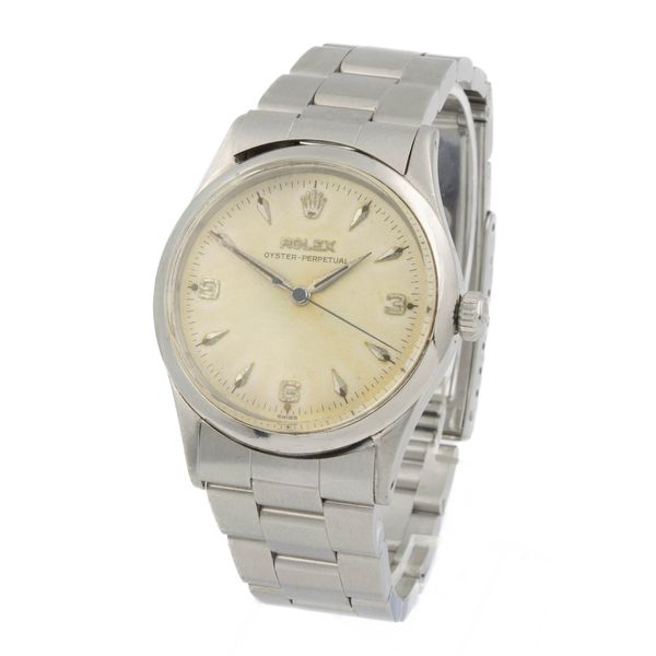 Men's Rolex Oyster Perpetual Watch Ref.6532 Silver Dial 34mm #W163422-1 ...