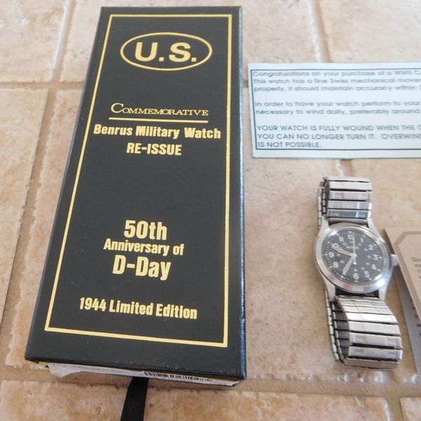 Benrus Commemorative Military Watch ReIssue Not Working w/ original ...