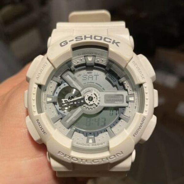 Casio G-shock GA-110C (GS-1544 White Gray Face With Tin Super Clean ...