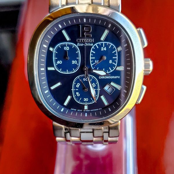 Rare Citizen San Remo Blue Dial Chronograph AT0020-58L Great Working ...