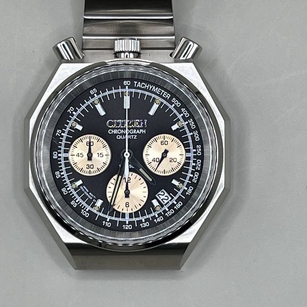 CITIZEN Tsuno Chronograph Quartz AN3700-54E Black Steel Men’s Watch ...