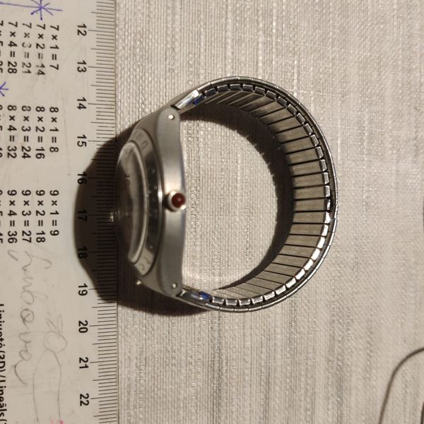 SWATCH IRONY quartz Aluminium BIG PROMENADE -Stretch Link Band Swiss ...