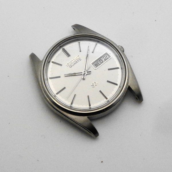 Vtg Men's Seiko SQ Stainless Steel Wristwatch Day/Date #8223-7189 Parts/Repair | WatchCharts ...