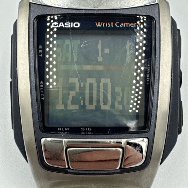 Vintage Casio E-Data Bank WQV-10 Wrist Camera Japan Men's Watch Dim ...