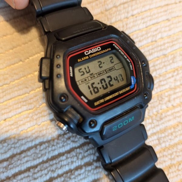 Vintage Mens Chunky Casio Dw280 And Electro Luminicent Watches Good ...
