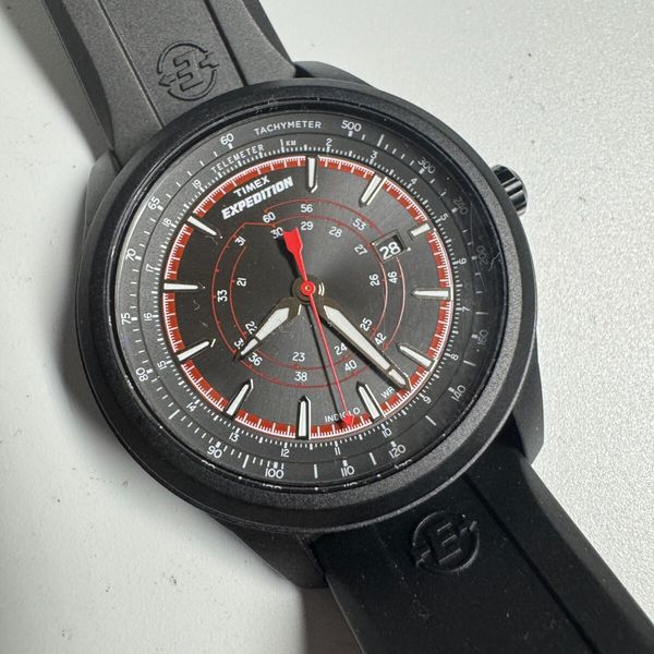 Timex Expedition Quartz 47MM Tachymeter/Telemeter T49921 Indiglo Runs ...