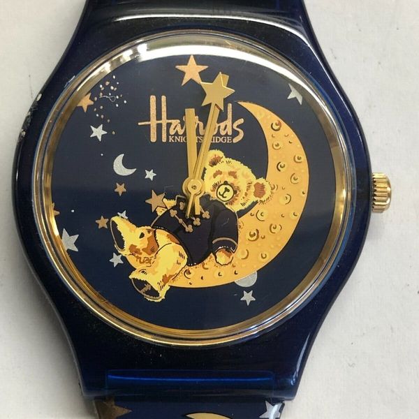 Harrods Vintage Wrist Watch Teddy Bear Night Time Watch, Working ...
