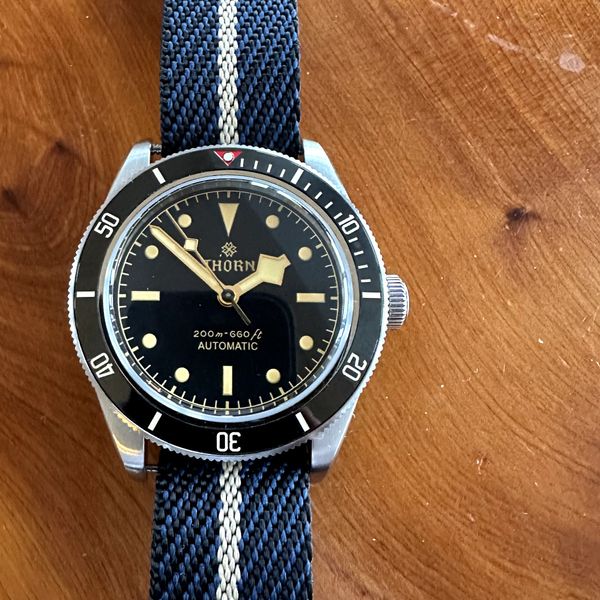Thorn BB58 black 'seiko mod' NH35 automatic homage 39mm bay dive watch ...
