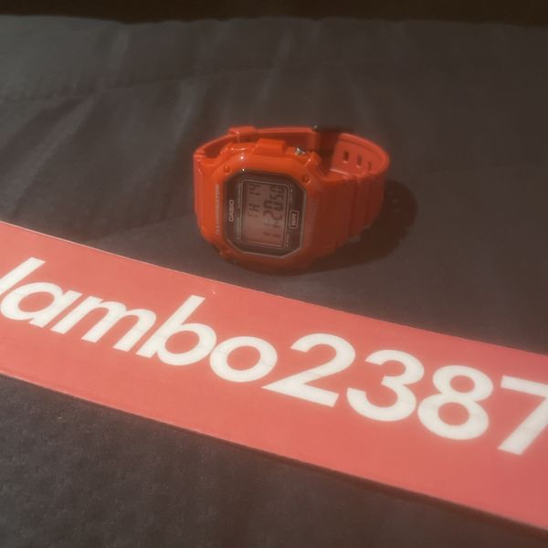 CASIO Standard Watch F-108WHC-4AJF Men's Red Black Digital waterproof ...