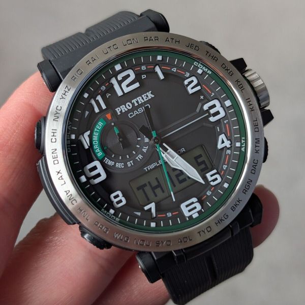Casio Pro Trek PRG-601-1 Solar Compass Barometer Altimeter Thermometer NEW | WatchCharts Marketplace