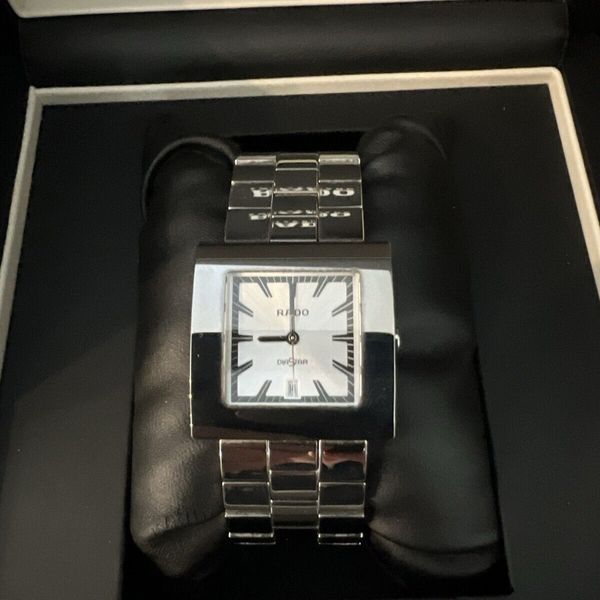 VINTAGE RADO DIASTAR SQUARED WHITE DIAL WATCH SWISS 90s MEN & RARE ...