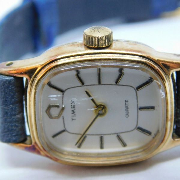 Vintage Timex N CELL Genuine Leather Quartz Analog Women's Watch New ...