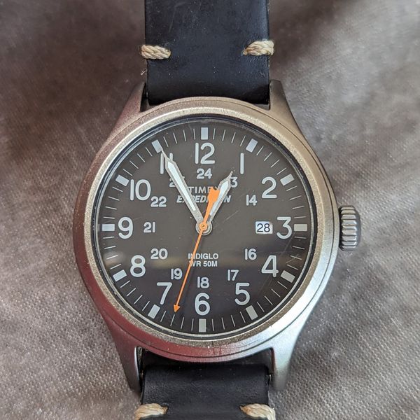 Timex Expedition Men's 40mm Gunmetal Grey Indiglo Quartz Watch | WatchCharts Marketplace