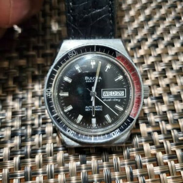Vintage BULOVA 666FT AUTOMATIC N7, SET-O-MATIC DUAL-DAY, 17J, MENS ...