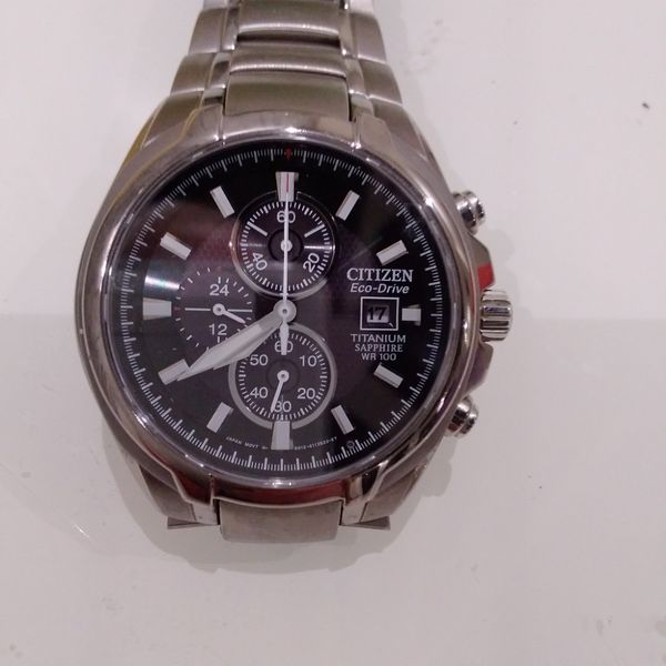 Citizen Eco Drive Titanium WR100 Solar Power Watch Original Box And ...