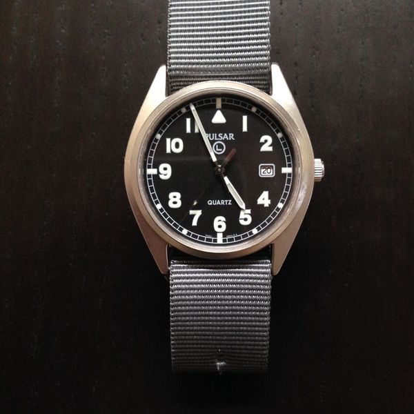 PULSAR G10 SAPPHIRE CRYSTAL 5ATM ISSUE FIELD WATCH W/ 2 RAF STYLE MIL ...