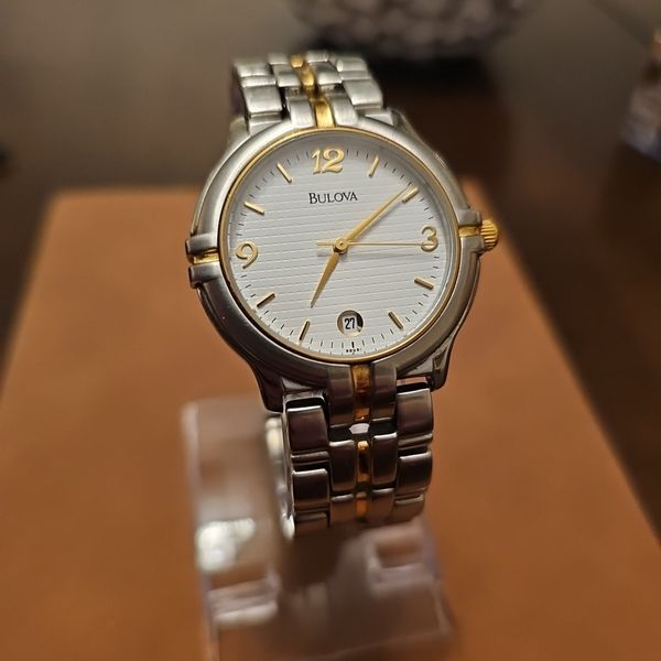 Vintage Bulova A1 Mens Watch Two Tone, Waffle Dial. Running ...