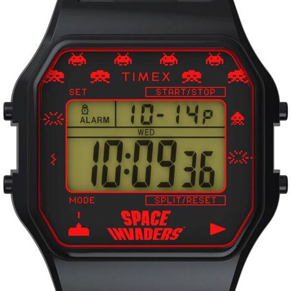 Timex X Space Invaders Retro Arcade Watch TW2V30200 Digital Alarm ...