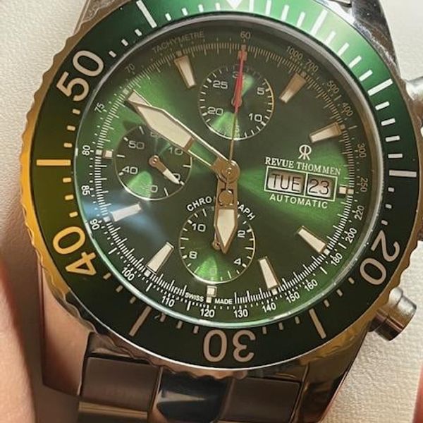 [WTS] Repost - Revue Thommen Green Diver Chronograph - price reduction ...