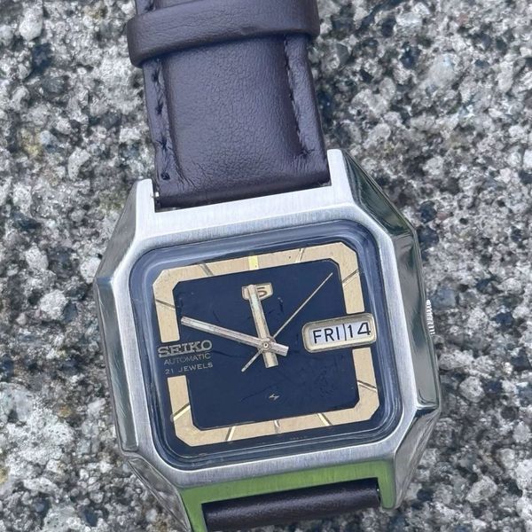 Vintage Seiko 5 Mens Square Automatic Watch | WatchCharts Marketplace
