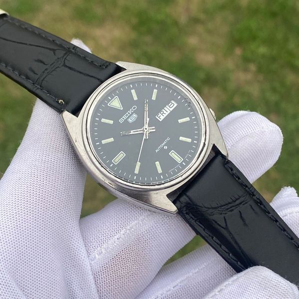 Vintage Seiko 5 Automatic Beautiful Black Dial Japan Made Men Watch 6309-8220 | WatchCharts ...