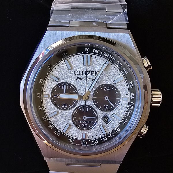 Citizen Super Titanium Sapphire Forza Chronograph White Dial Watch ...