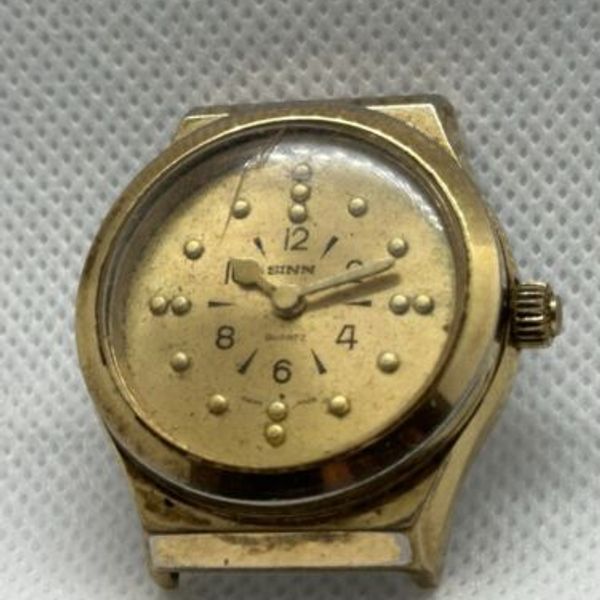 Vintage Sinn Quartz Braille Mens Gold Plated Watch - Spares/Repairs ...