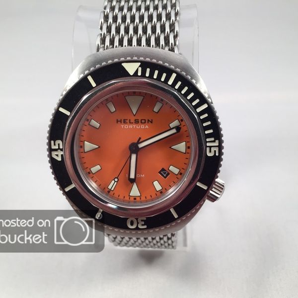 Rare Helson Tortuga Orange Dial On Helson Mesh $675 Paypaled ...