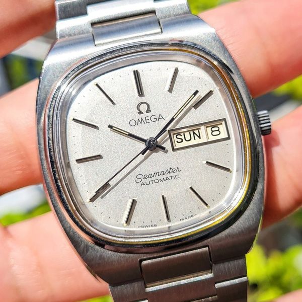 Rare NOS 1970s Omega Seamaster "TV" Day-Date Automatic Vintage Sport ...