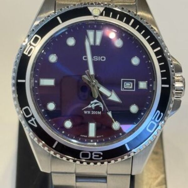 Casio Duro MDV106B-2AV Duro Marlin Custom Mod Watch Double dome ...